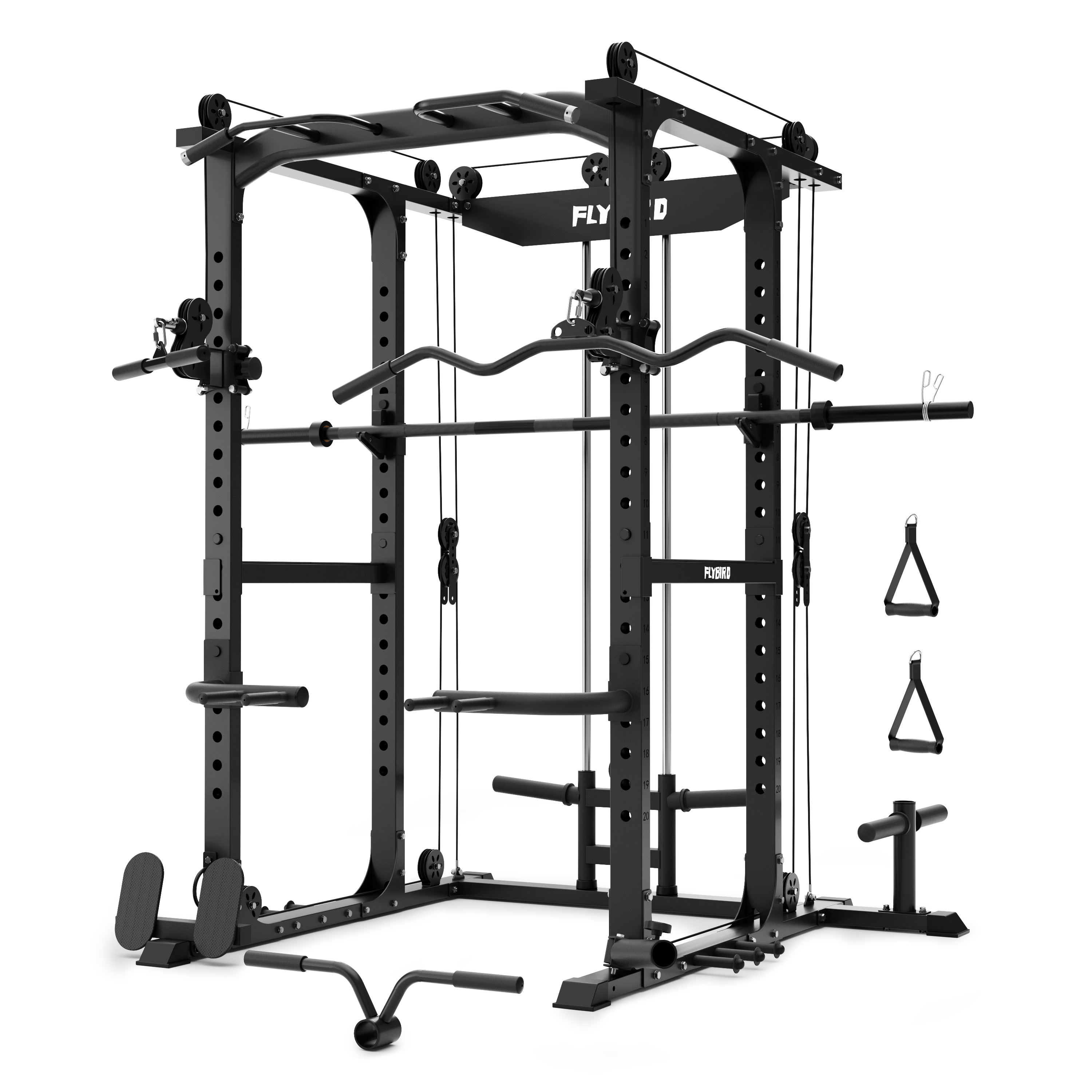 Flybird All-in-One Power Rack with Pulley System (Power Rack Only)