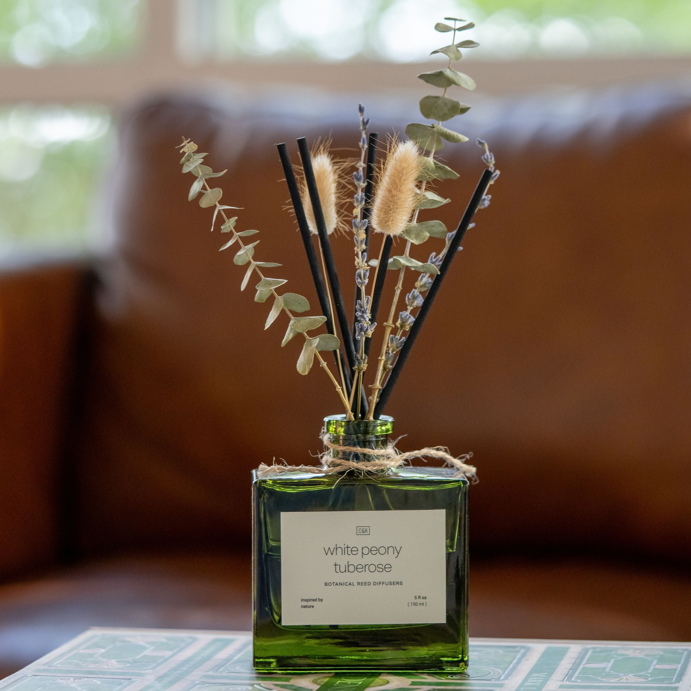Green Collection Reed Diffuser with Colors - Eucalyptus & Sicilian Citrus