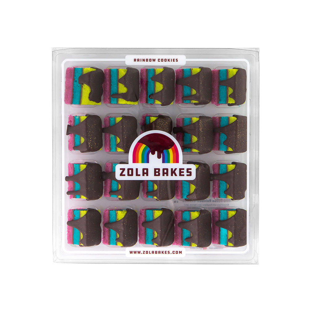 Rainbow Cookies Chocolate Hazelnut Filling - 20 Pack