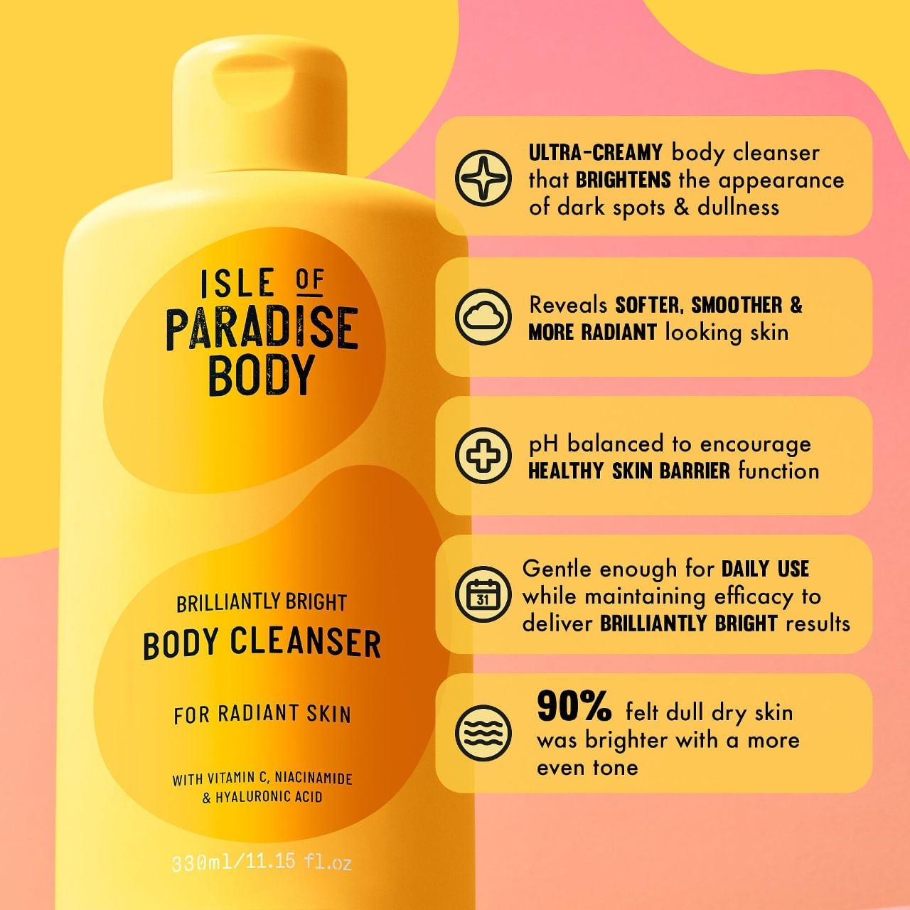 Brilliantly Bright Body Cleansing Wash With Vitamin C & Niacinamide