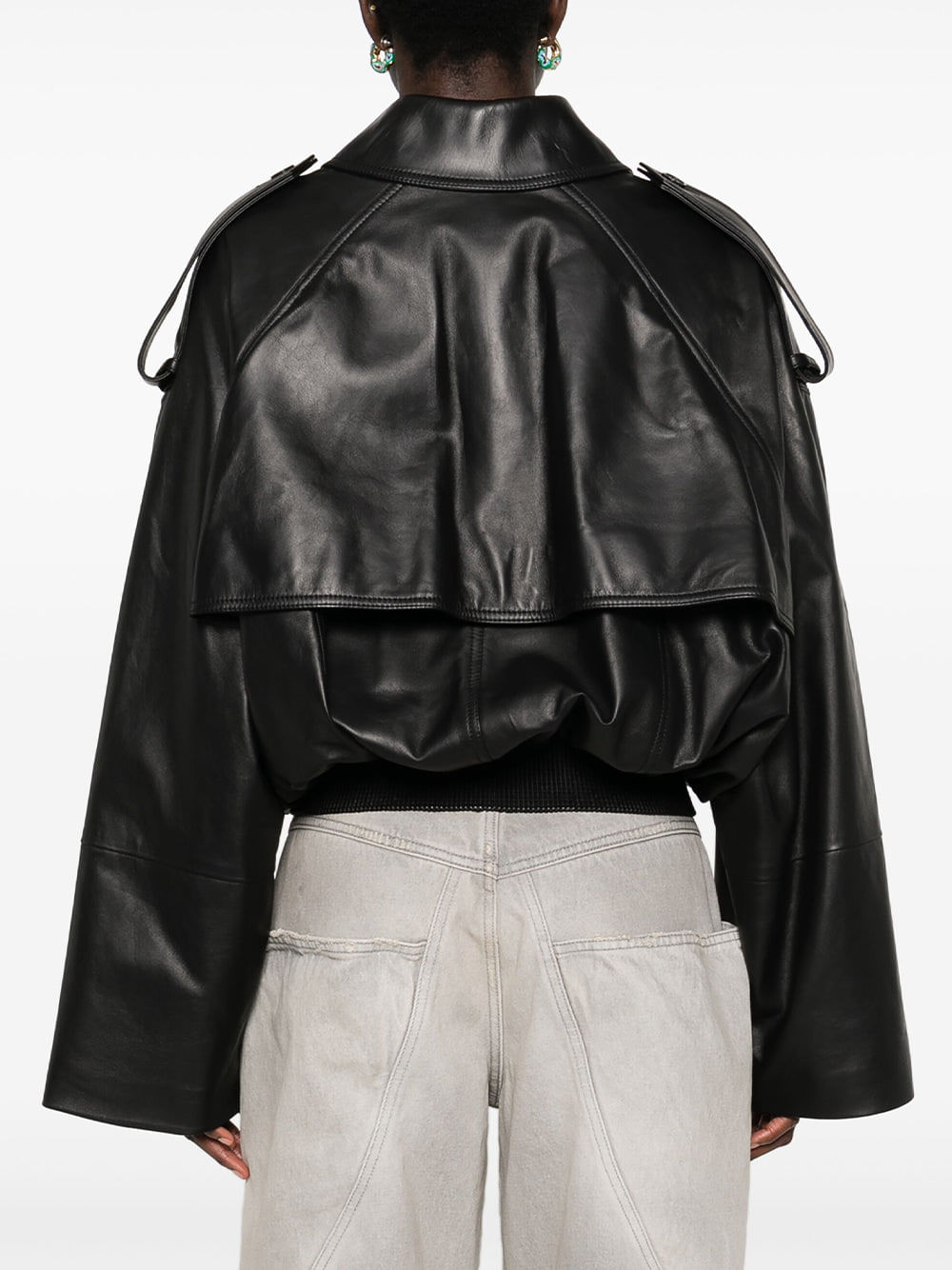 Leather Balloon Jacket