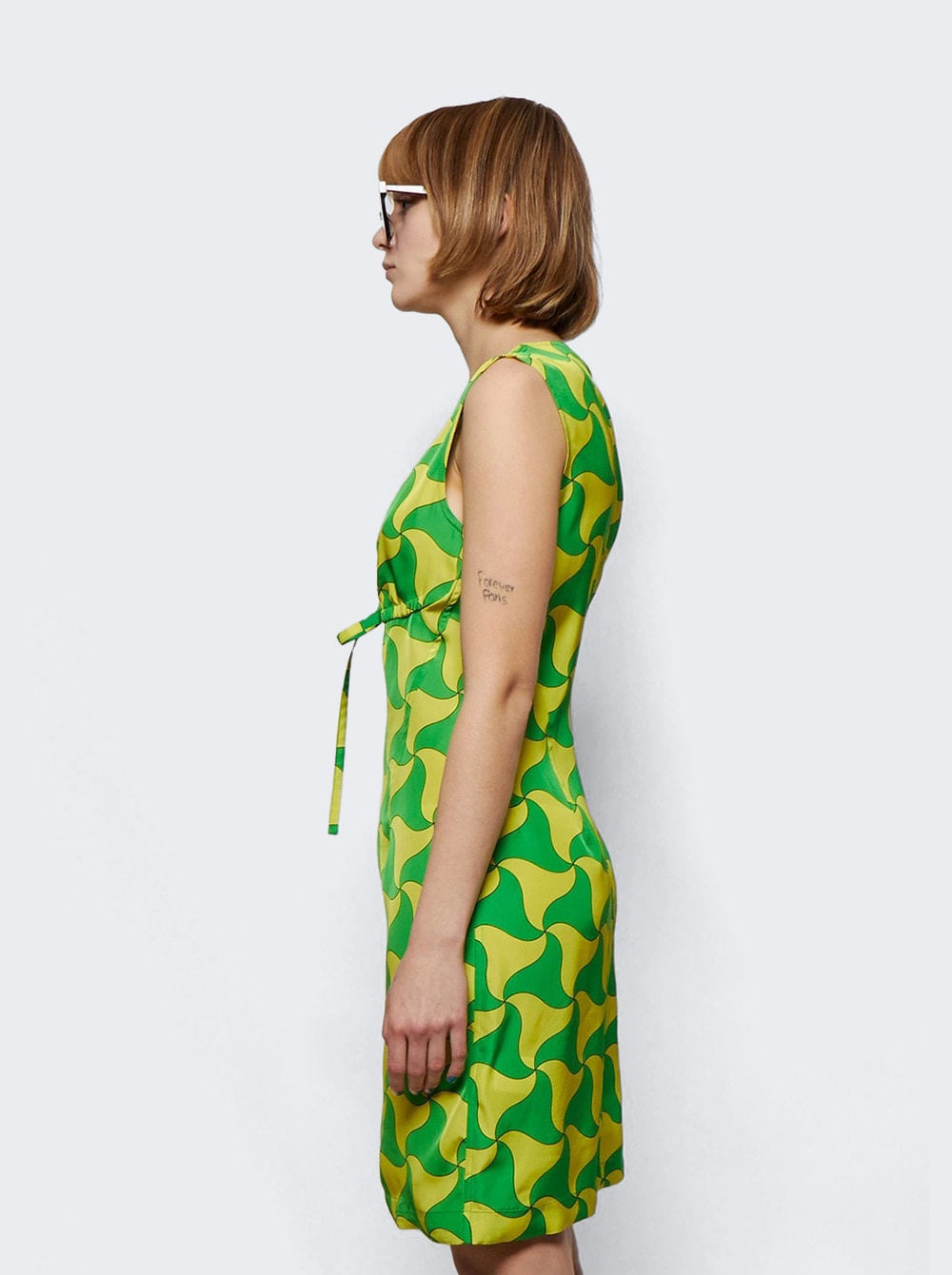 Wavy Triangle Print Dress