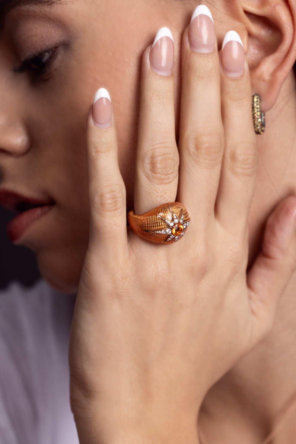 Aida Orange Enamel Ring