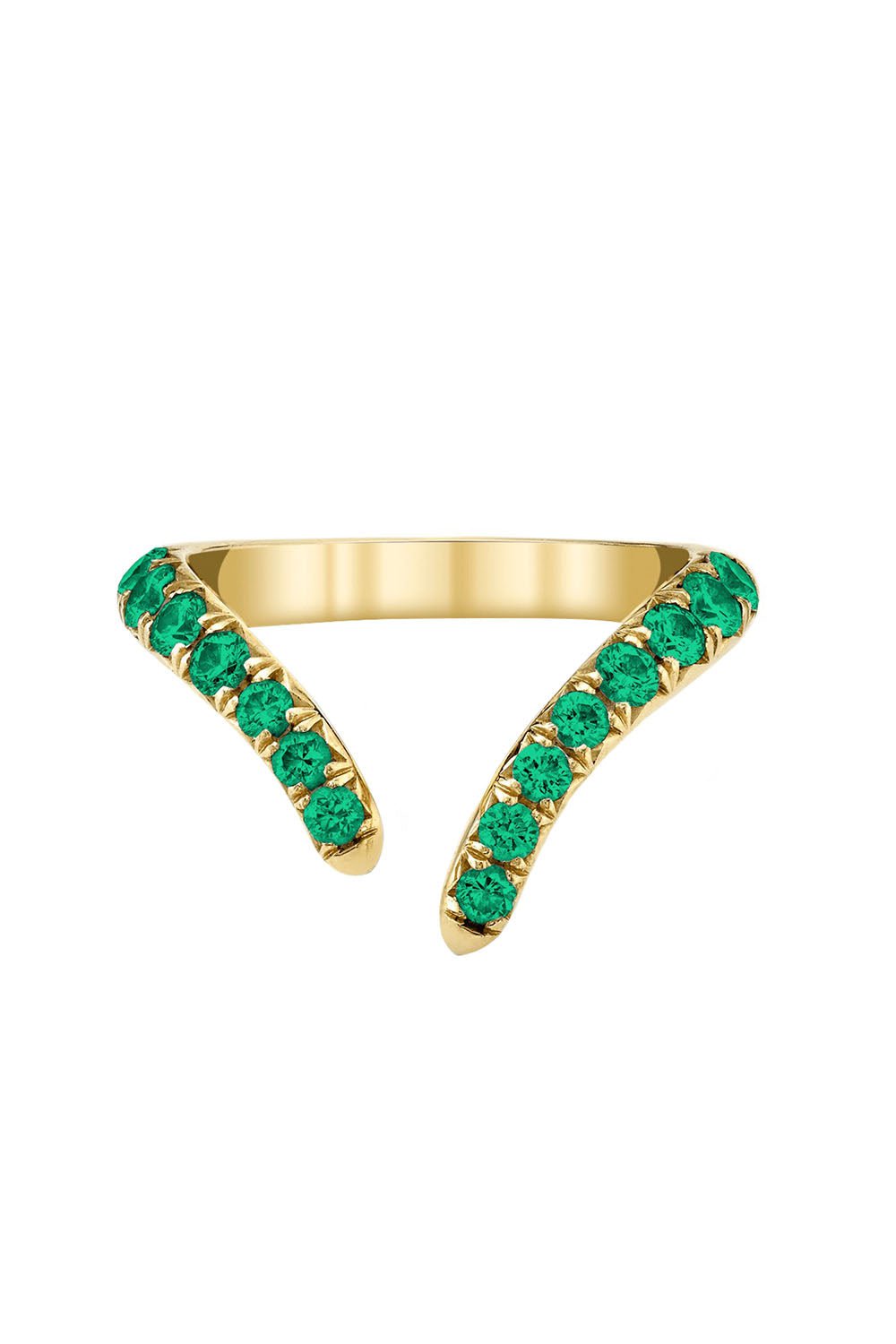 Emerald Tusk Ring