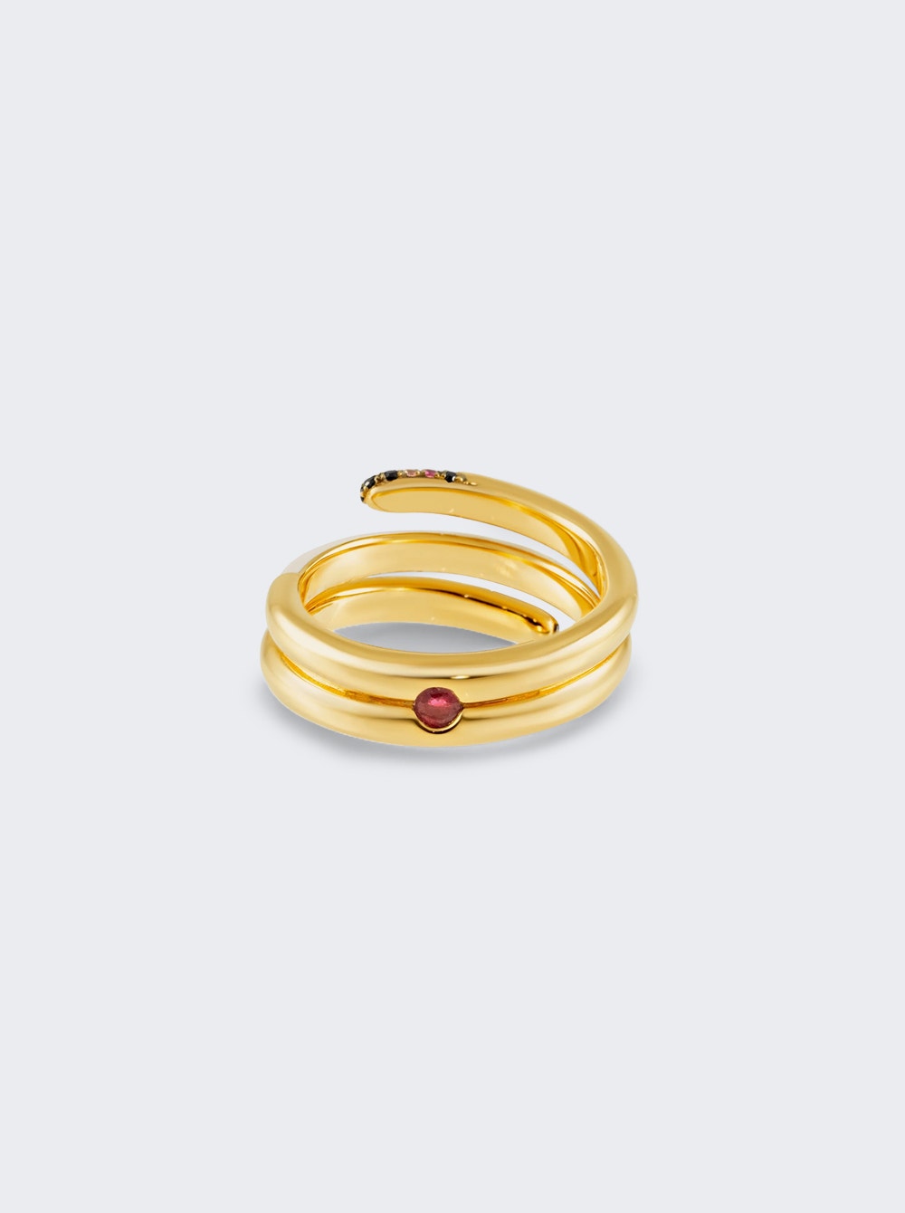 Double Sided Cigarette Ring 18k Yellow Gold